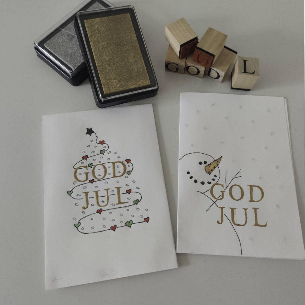 DIY - Stempel Julekort - Birgit Petersen